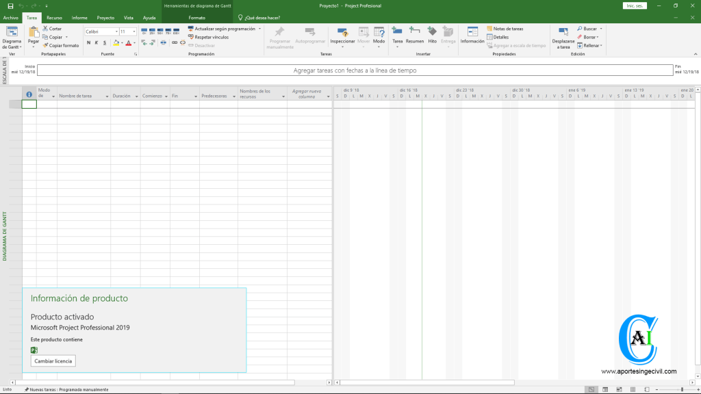 Descargar Microsoft Project Professional 2019 (32/64-bit)