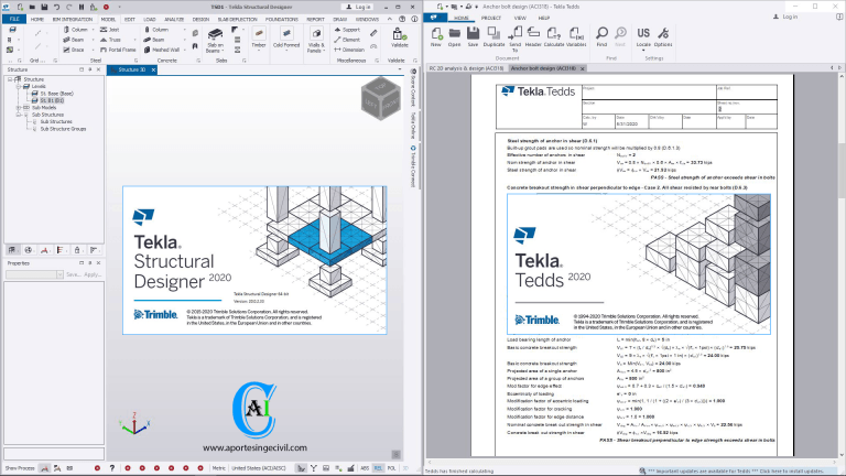 Tekla Structural Design Suite 2020 [Designer v20 + Tedds v22]