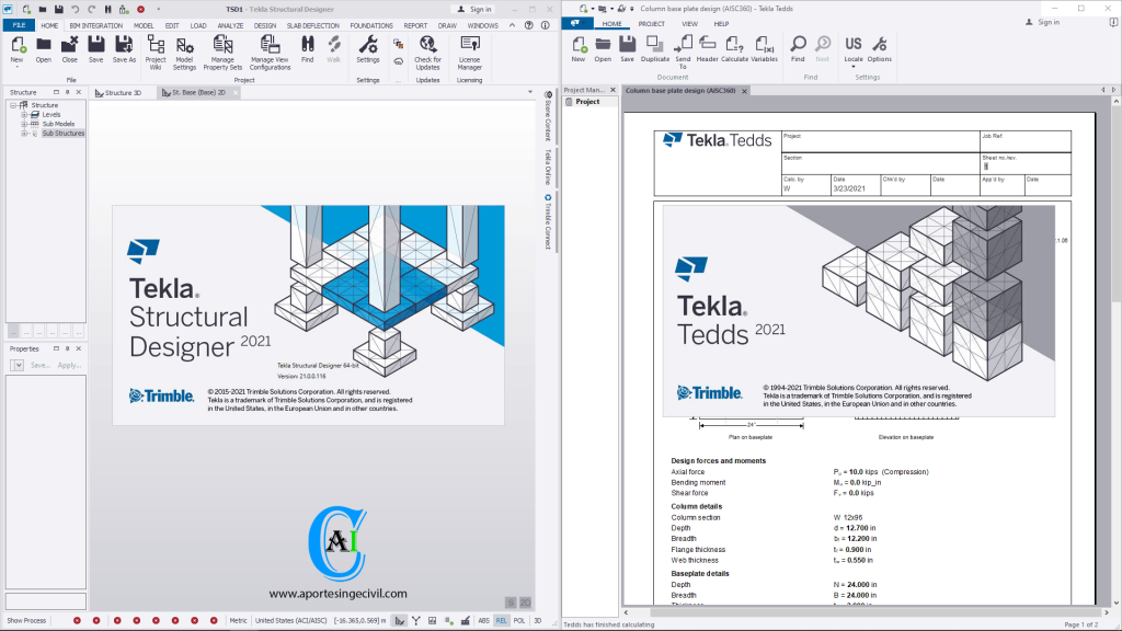 Tekla Structural Design Suite 2021 SP1 (Designer v21 + Tedds v23)