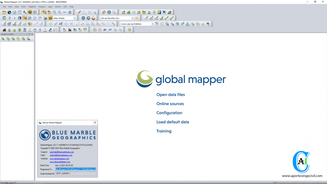 Blue Marble Global Mapper v22.1.1 en español e ingles