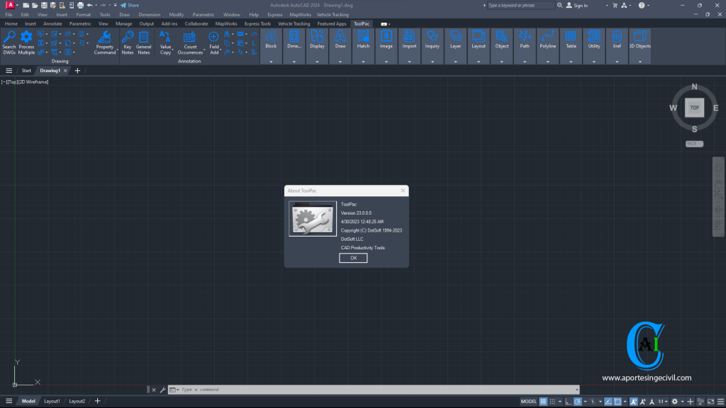 DotSoft ToolPac v23.0.0 para AutoCAD y BrisCAD