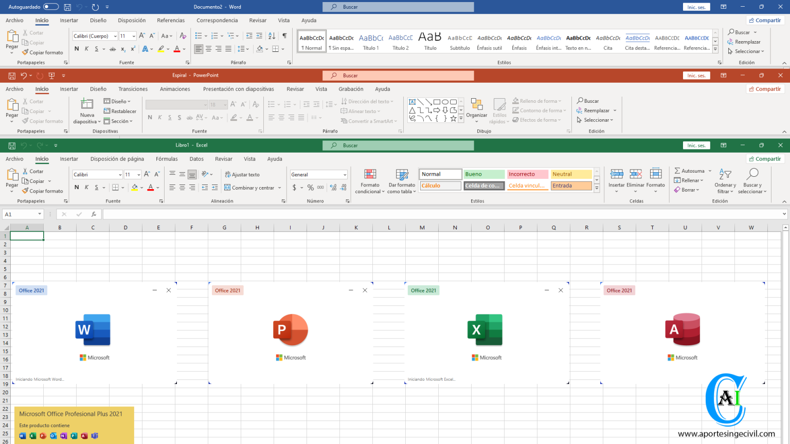 Microsoft Office Professional Plus 2021 en español e ingles (Versión final)