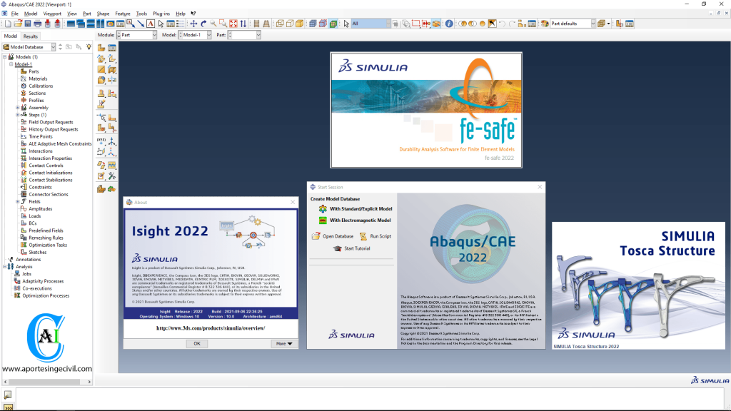 DS SIMULIA Suite 2022 (Abaqus, Isight, Fe-safe, Tosca)