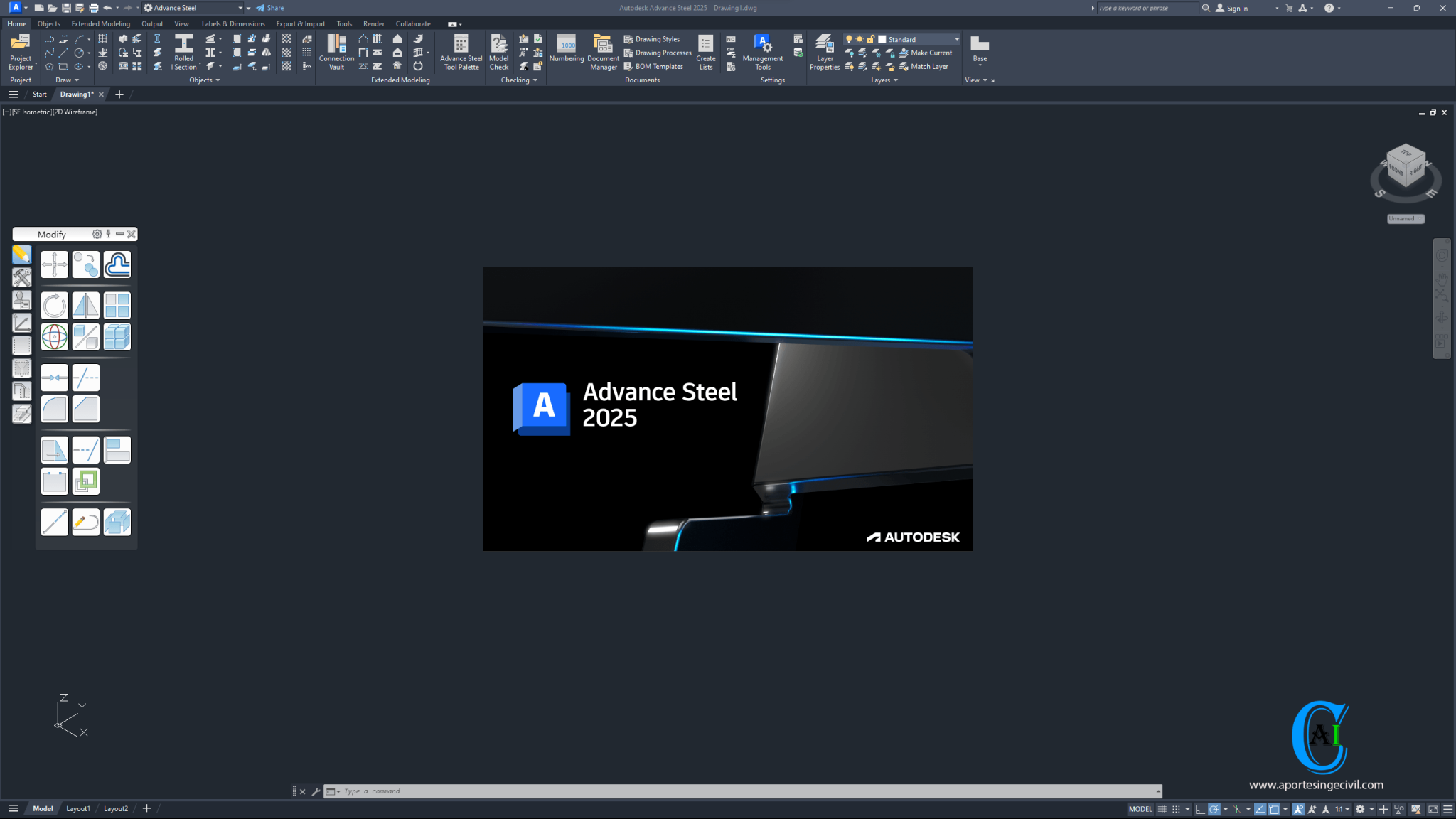 Autodesk Advance Steel 2025 en español e inglés