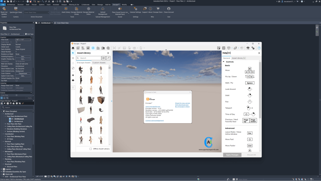 Chaos Enscape 4.1.1.35 + Librerías