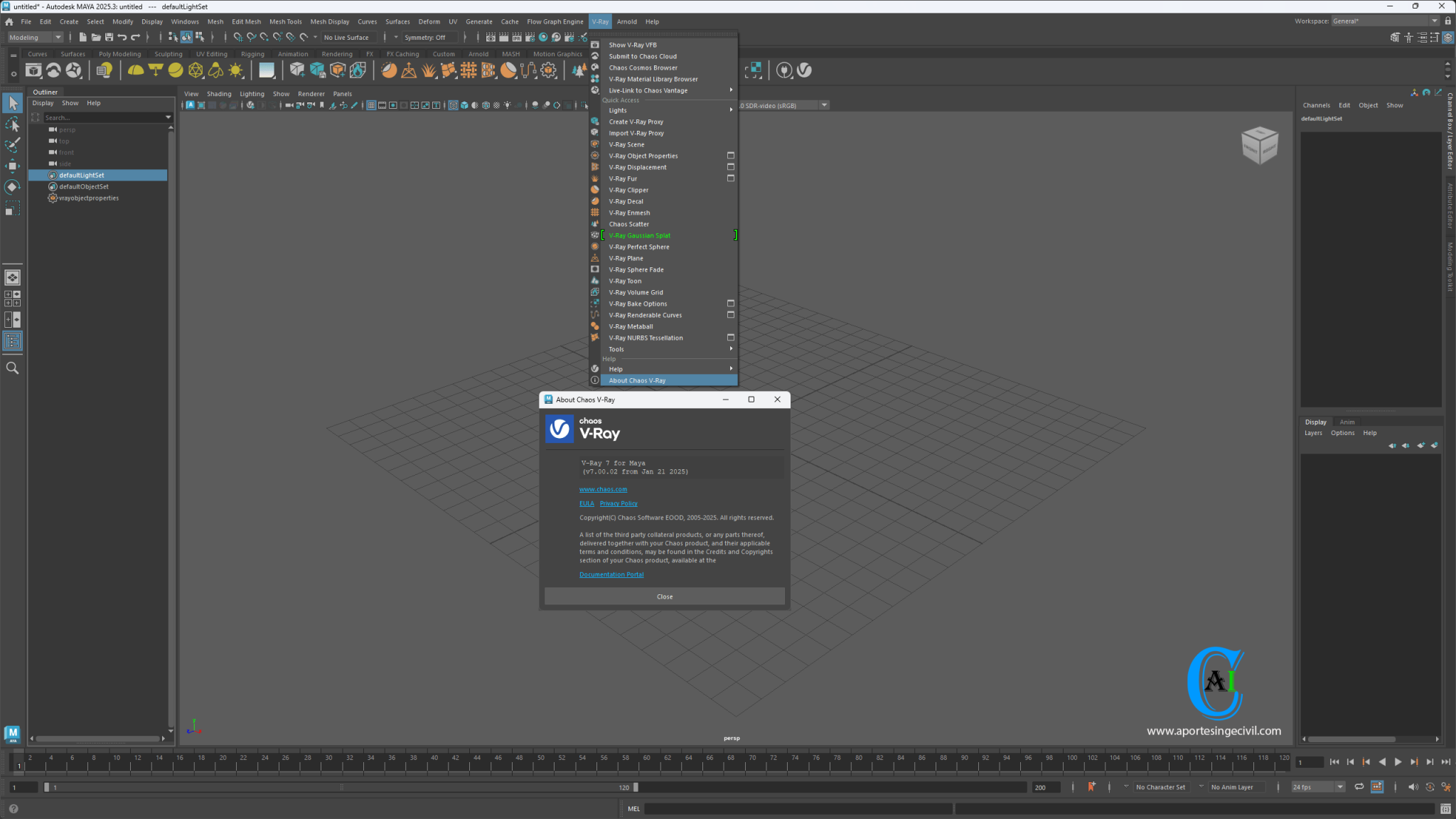 V-Ray 7 (Revit, SketchUp, 3ds Max, Maya y Rhino )