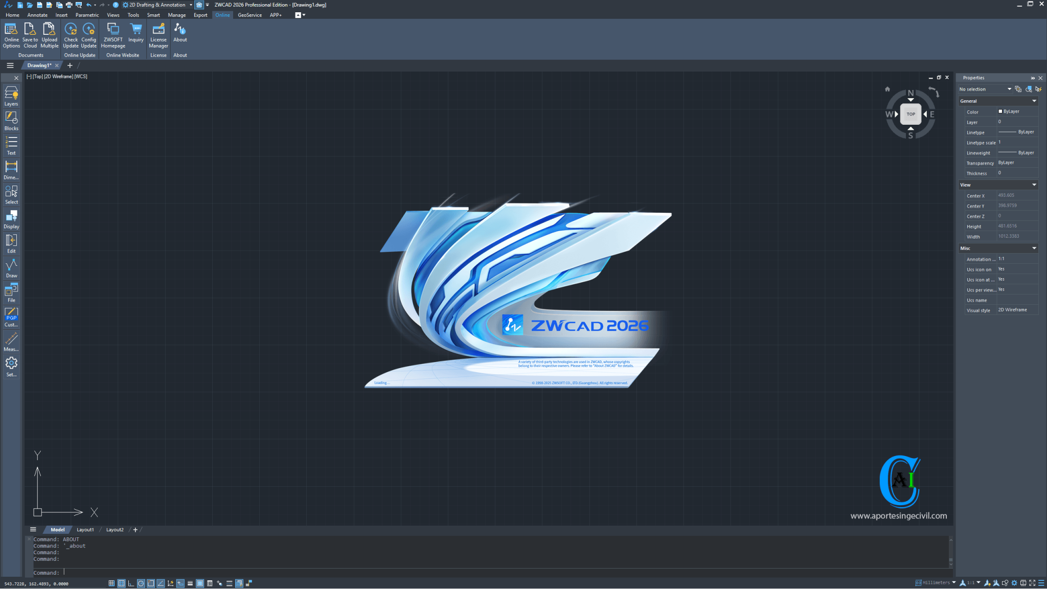ZWCAD Professional 2026 en español e inglés